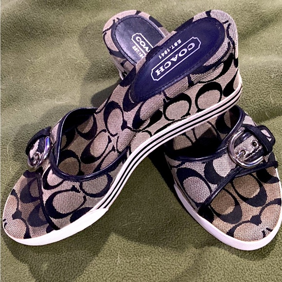 Coach | Shoes | Coach Wedge Sandals | Poshmark